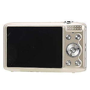 Digital Camera, Multi Function 58M 4K Timed Photography Digital Video Camera 2.88 Inch Screen 16X for Daily Life (Gold)