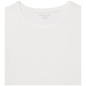 Amazon Essentials Women's Classic-Fit Short-Sleeve Crewneck T-Shirt, Pack of 2, Black/White, Small