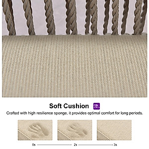 PURPLE LEAF Patio Sunbrella Counter Height Bar Stools 24" H Set of 2 Modern Rattan Bar Chairs Aluminum Stool Outdoor Wicker Barstools with Back and Cushion for Garden Kitchen Island