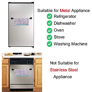 16 Inches Magnetic Towel Bar for Refrigerator, Magnetic Towel Holder Towel Hook Hanger for Fridge, Kitchen Stove, Oven, Dishwasher, Sink Laundry Washing Machine Black