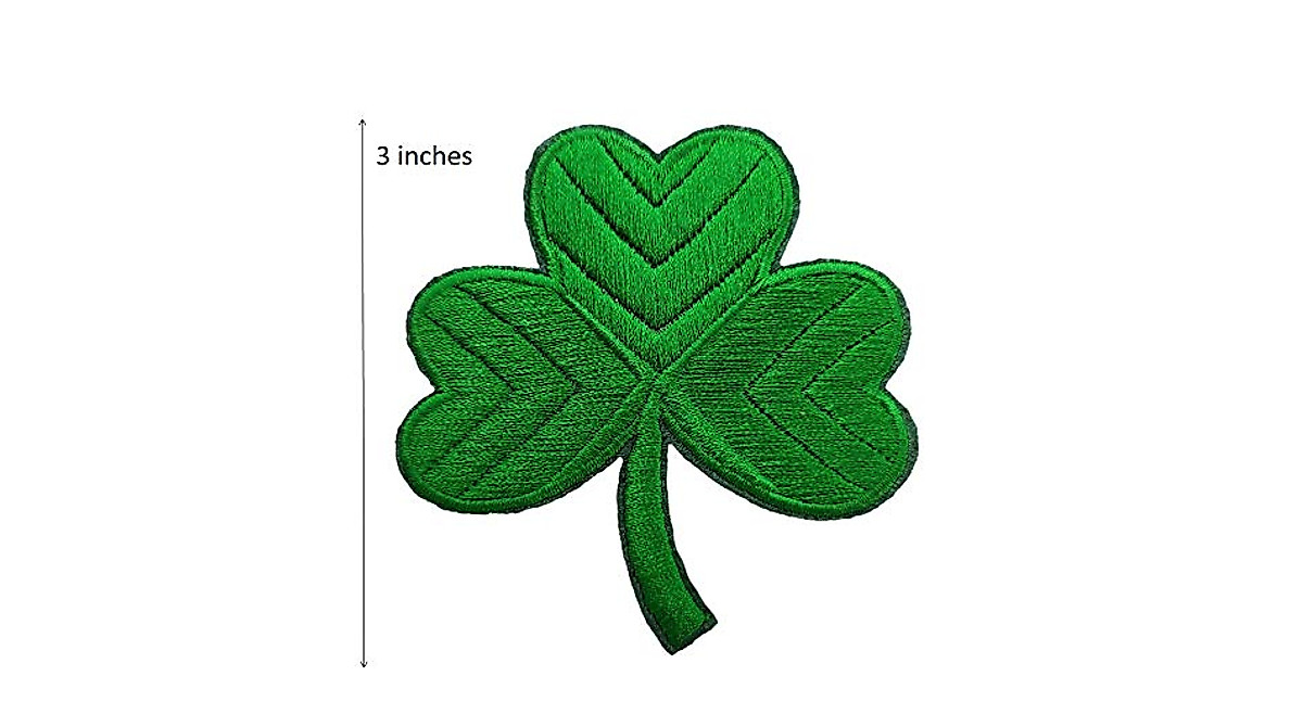 St. Patrick's Day Irish Clover Embroidered Iron-On Patches
