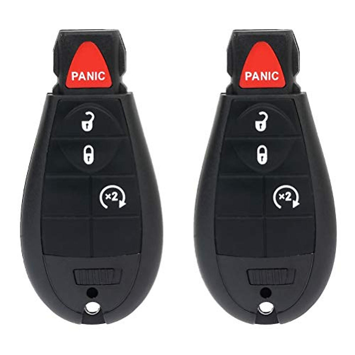 ANGLEWIDE Car Key Fob Keyless Entry Remote Replacement for Ram 4000 4500 5500 1500 2500 3500 15-17 (FCC GQ4-53T) 4 Buttons 2pad