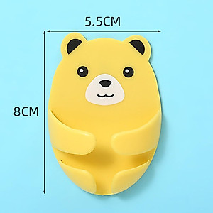 sundry goods 4 Pieces The Bear Plug Hook is Scratch Free and adheres to The Power Plug Socket. The Multi-Functional Hook for The Power Plug Socket Does not Require Drilling