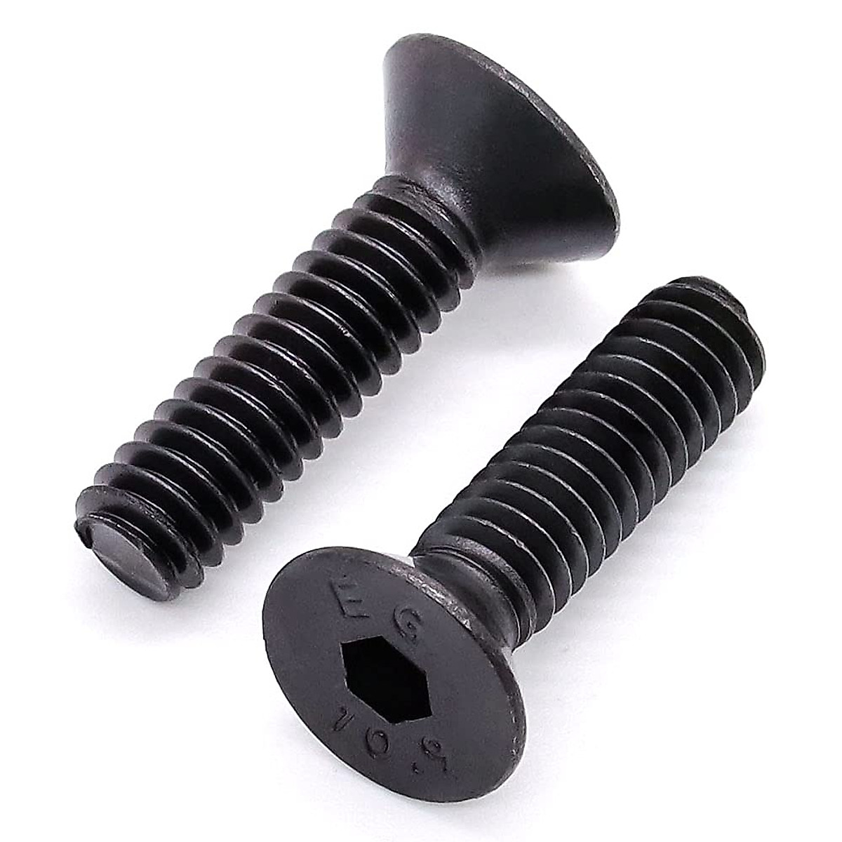25pcs 1/4-20 x 1 Flat Head Screws, Black Oxide Finish, 10.9 Alloy Steel, Full Thread Socket Cap Bolts Screws for Automotive, Metalworking and Structural Assembly