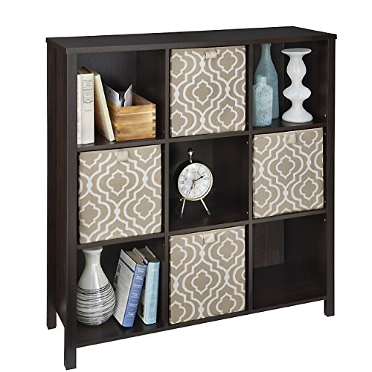 ClosetMaid 16058 Premium Adjustable 9-Cube Organizer, Black Walnut