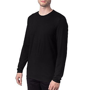Hanes Men's Long-Sleeve Premium T-Shirt, Black, XX-Large (Pack of 2)