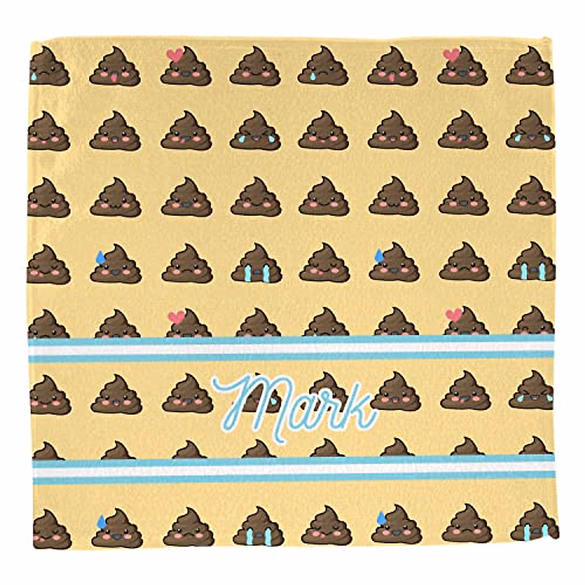 YouCustomizeIt Poop Emoji Washcloth (Personalized)