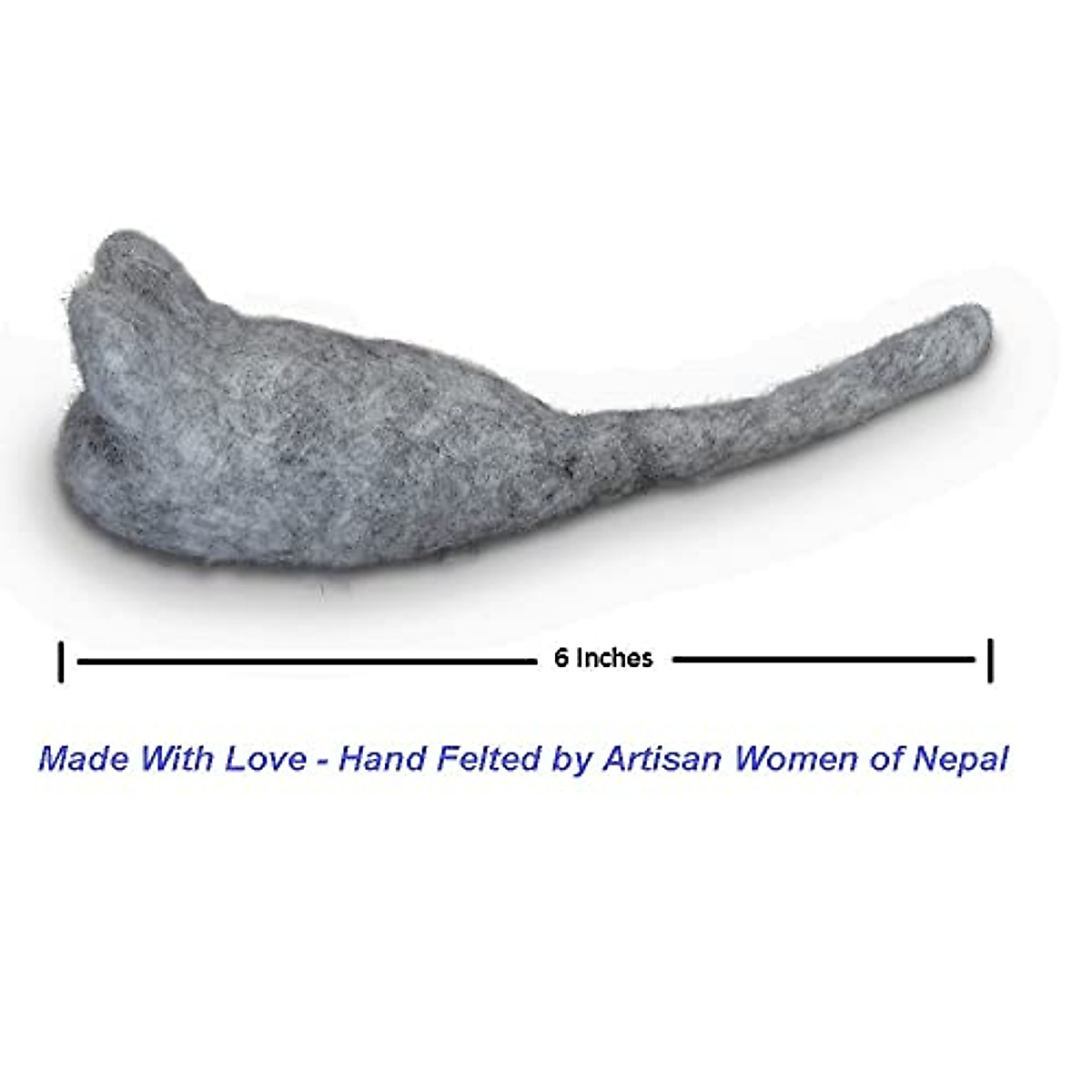 Earthtone Solutions Cat Mouse Toy - 3 Felted Wool Mouse Toys Without Catnip for Indoor Cats and Kittens - Large Handmade Mice