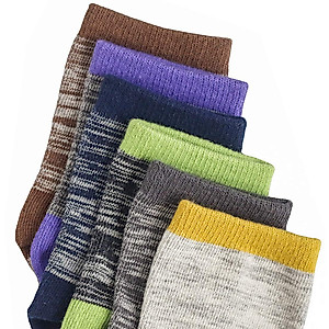 Hzcojulo Little Toddler Kids Boys Girls Fashion Cotton Socks -Assorted-6 Pairs,M/Shoe size 10.5-13/5-7Years