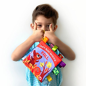 Cloth Books for Babies - Learn About Seasons, Playful Illustrations, Crinkle Pages & Cute Characters - for Babies 24 Months Old(Set of 4)