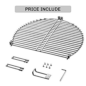 GriAddict Grill Expander Rack Stack Rack - Stainless Expansion Grilling Rack, Eggspander Large & X-Large Big Green Egg, Kamado Classic Accessories, Adds 60% More Extra Grilling Space