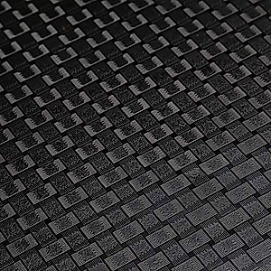 Eslite Plastic Fast Food Serving Tray,16.95 by 11.82-Inch,Set of 12 (Black)