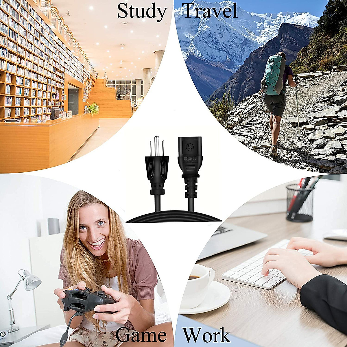 Digipartspower 6ft/1.8m AC Power Cord Cable Lead Compatible with Orange Crush 12 Electric Guitar Combo Amp