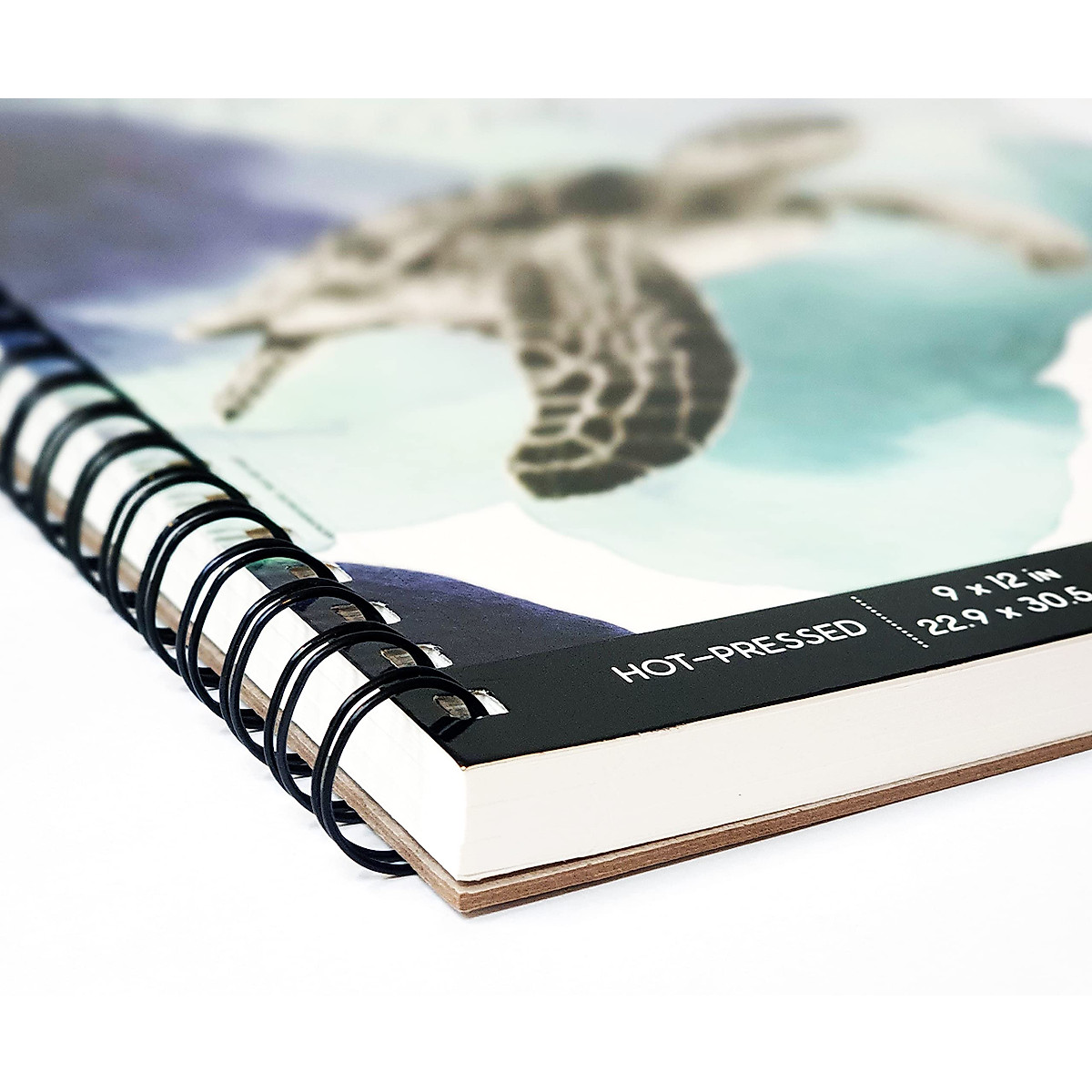 Mixed Media Pad Sketchbook - 2pk of 30 Sheets 9x12" - 60 Total 140lb/300gsm - Smooth Hot Pressed Watercolor Paper - Art Journal Spiral Bound Sketchpad - for Watercolor Paint, Acrylic, Pen, Pencil