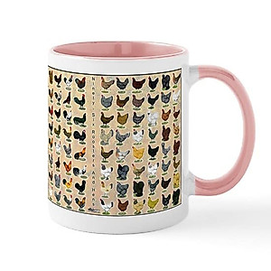 CafePress 96 Roosters And Hens Mug Ceramic Coffee Mug, Tea Cup 11 oz