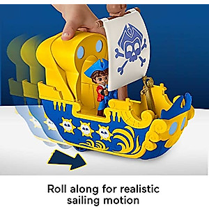 Fisher-Price Santiago of the Seas Preschool Toys Santiago Figure & El Bravo Pirate Ship Set for Pretend Play Ages 3+ Years