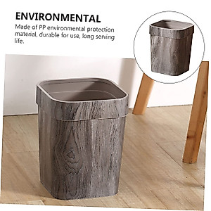 Levemolo Modern Decorative Wooden Trash Can Living Room Bedroom Kitchen Office Wastebasket