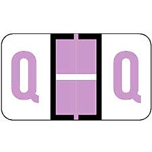 Doctor Stuff - File Folder Labels, Alphabet Letter Q, Jeter/TAB 5109 - JXAM Alternate Series Compatible Alpha Stickers, Lilac, 15/16" x 1-5/8", 500/Roll