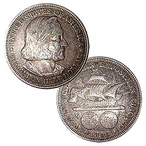 P 1893 or 1894 Colombian Exposition Half Dollar Circulated