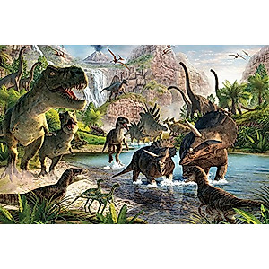 Qian Dinosaur Photography Background 3D Dinosaur Photo Studio Props Booth Party Decoration Backdrops Vinyl 5x3FT ly022