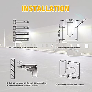JC-LGL 90 Degree Wall Mount Bracket with 2-3/8in OD Tenon, L Shape Wall Mounted Adapter for Outdoor LED Parking Lot Lights Street Lights Post Top Light, Heavy Duty Steel, Dark Bronze
