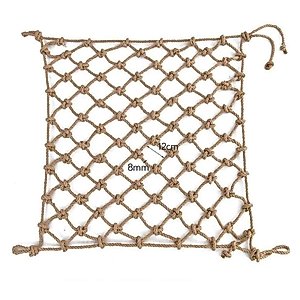 Rope Net for Kids,Treehouse Climbing Rope Netting Railing Child Safety Net Heavy Duty Cargo Net Hemp Rope Net Decorative Mesh 12cm (Size : 110m(333ft))