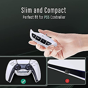 Uberwith PS5 Bluetooth Adapter for PS5 Accessories BT 5.0 Wireless Audio Transmitter for PS5 Controller with Low Latency for AirPods Bose Sony Headphone Speakers Earbuds(White)