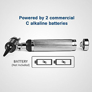 Ear Otoscope Kit - 4X Magnifying Ear Scope with Lights Endoscope Diagnostic Medical Instrument Otoscope - 3 Speculum Tips Inspect Ear for Children, Adults, Doctors, Veterinary, Pets Screening