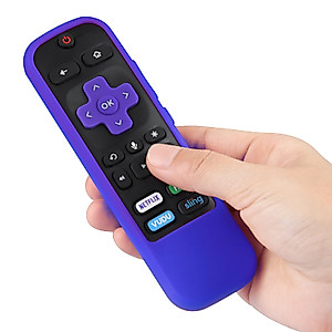 Remote Cover Case Compatible with Roku 3600R/3800/3900/Voice RCAL7R Remote - SYMOTOP Silicone Protective Cover Fits for TCL Roku Steaming Stick/Voice/Express/Premiere TV Remote Controller - Dark Blue
