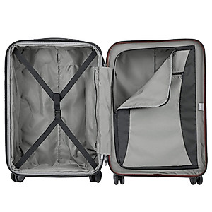 DELSEY PARIS Titanium Hardside Expandable Luggage with Spinner Wheels Checked Luggage, Purple, Checked-Medium 25 Inch