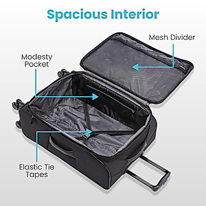 American Tourister 4 KIX 2.0 Expandable Softside Luggage with Spinner Wheels, 24 SPINNER, PURPLE ORCHID