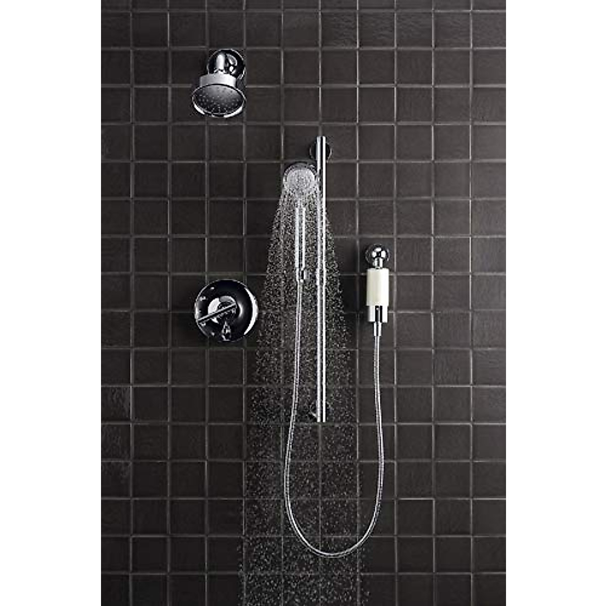 Kohler 30646-CP Aquifer Shower Water Filtration System, Reduce Chlorine, Includes Filter Replacement, Polished Chrome