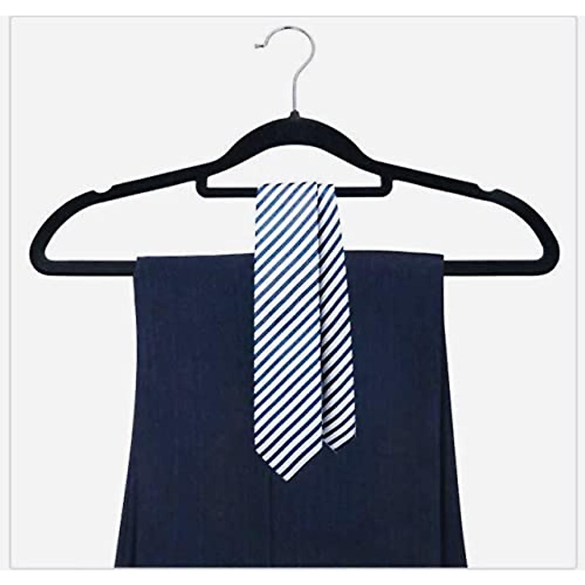 Dynamic-A Non-Slip Velvet Hangers, Suit Hangers Ultra Thin Space Saving 360 Degree Swivel Hook, Strong and Durable Clothes Hangers, (30 Pack)