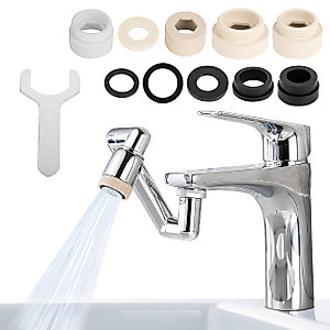 BlueStars Ultra-durable 1440° Rotating Faucet Aerator - Two Water Outlet Modes - Universal Splash Filter Faucet - For Bathroom/Kitchen Sink