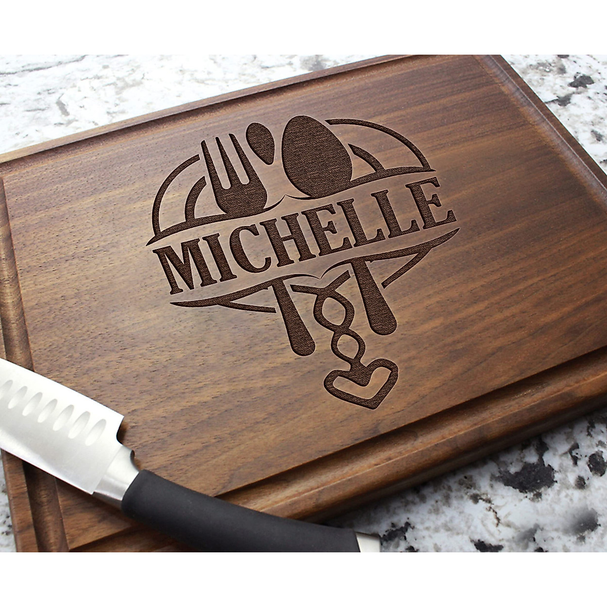 Personalized Cutting Board Housewarming Gift Mr and Mrs Custom Cutting Board Wood Engraved