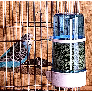 Automatic Bird Feeder, 2 Pack Bird Water Dispenser for Cage, No-Mess Parrot Feeder Bird Water Feeder Bird Cage Feeder Parakeet Water Dispenser Water Bottle Drinker Feeder Food Seed Dispenser 415ml