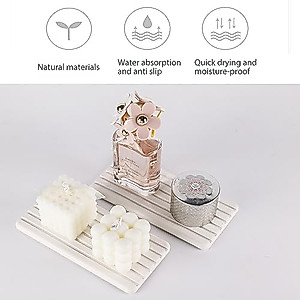 Instant Dry Sink Organizer(8.27" X 3.94"), Diatomaceous Earth Kitchen Soap Tray Set of 2, Storage Rack Under Sink in The Modern Home