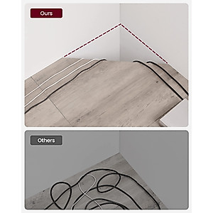 VASAGLE L-Shaped Computer Desk, Industrial Workstation for Home Office Study Writing and Gaming, Space-Saving, Easy Assembly, 58.7”D x 58.7”W, Walnut Brown