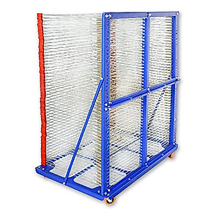 INTBUYING 50 Shelves Art Drying Rack Screen Frame Drying Rack Silk Screen Printing Drying Shelf Movable Painting Drying Rack