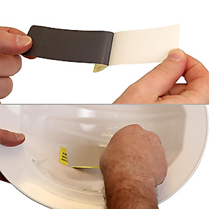 SmartSign Emergency Medical Information Hard Hat Label | 1.25" x 6" Self-Laminating, Pack of 5