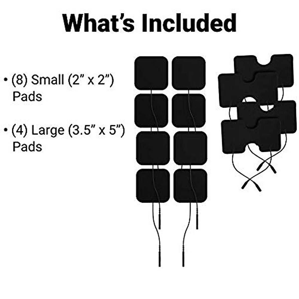 iReliev OTC Large and Small Electrode Pads Refill Kit, 12 Electrodes. 8 Small and 4 Large Electrode Pads