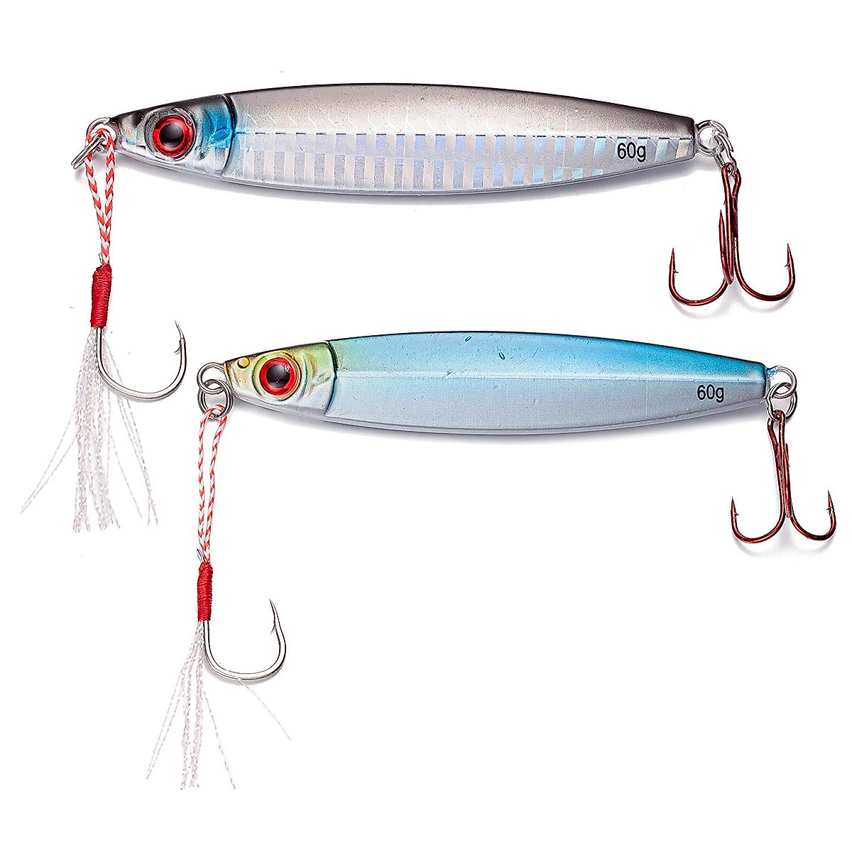 orurudo 8pcs 0.70 oz (20gram) Jig Saltwater Fishing Lure Metal jigs Long Cast Jigging qb100137a00n0