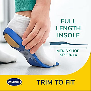 Dr. Scholl's ® Prevent Pain Lower Body Protective Insoles, 1 Pair, Men's 8-14, Protects Against Foot, Knee, Heel, and Lower Back Pain, Trim to Fit Inserts