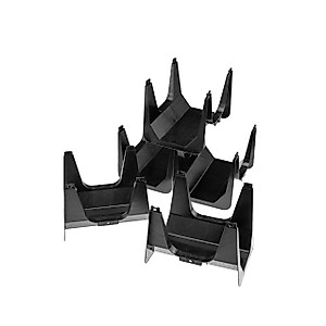 Clever Chef Premium Stackable Wine Rack Custom Wine Storage, Snap & Stack Design Perfect to Fit Any Space, Sturdy & Lightweight Plastic, Pack of 5 Wine Racks, Black