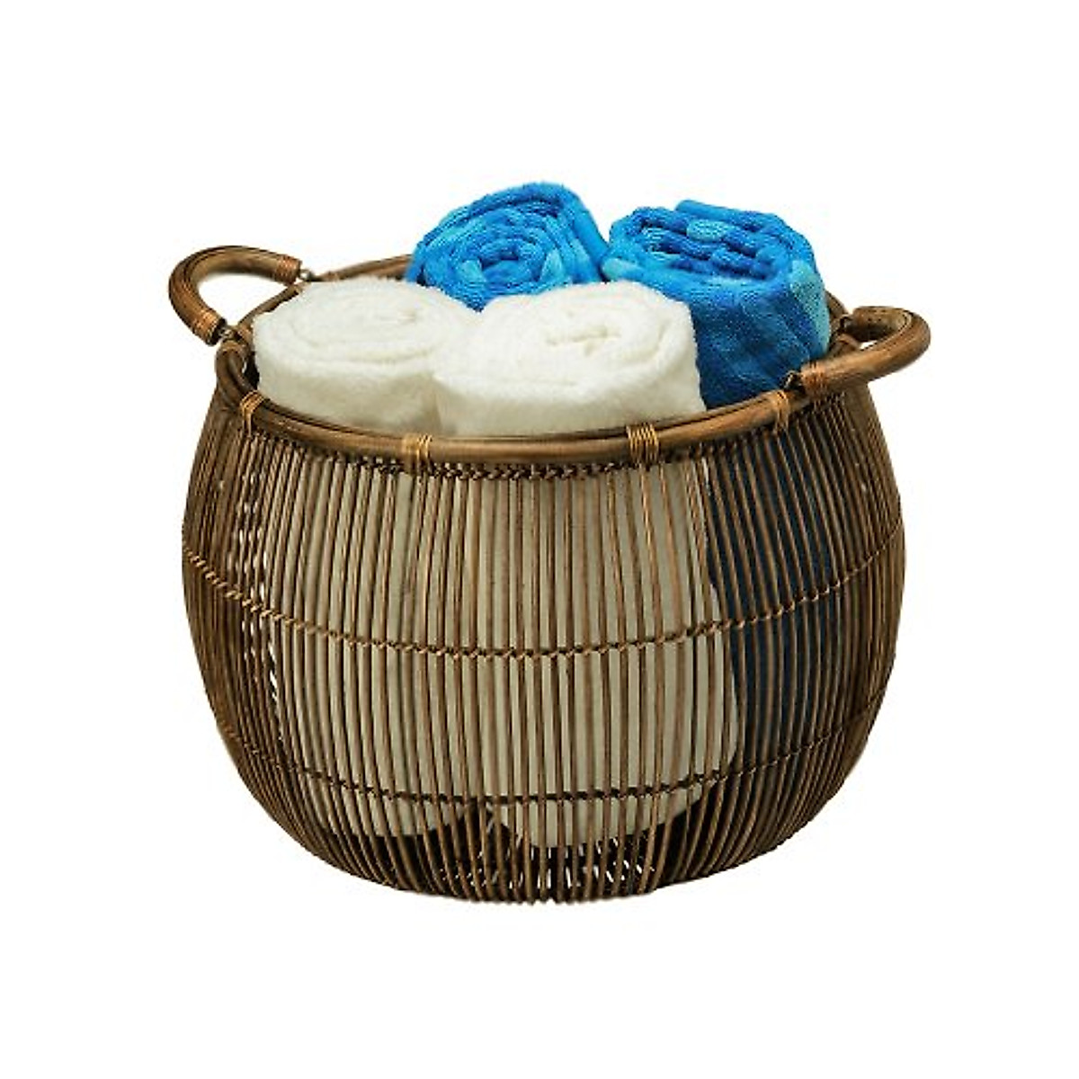 KOUBOO Large Open Weave Rattan Storage Basket
