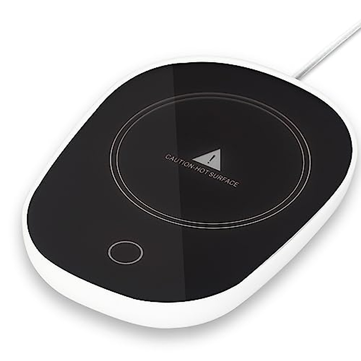 ZIHHO Coffee Mug Warmer, Black Cup Warmer Tea Milk Water Beverage Drink Candle Warmer Electric Plate with Auto Shut Off Smart Temperature Heating Control at 131℉/55℃ for Desk Office Home Use as Gift