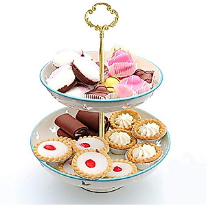Quluxe 4 Sets 3 Tier Crown ＆ Sunflower Cake Stand Fruit Cake Plate Handle Fitting Hardware Rod Stand Holder with Stylus for DIY Making Cupcake Serving Stand Decoration- Gold