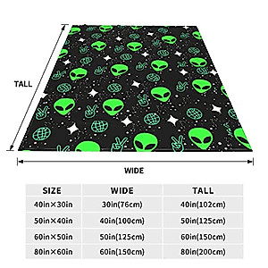 Green Throw Blanket Soft Fleece Blanket All Season Lightweight 50"X 40" Throw Blanket fit Couch Sofa