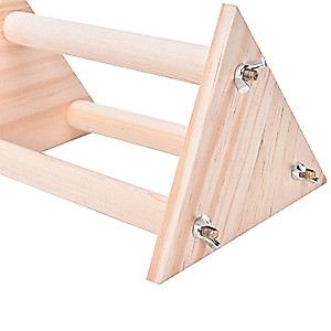 Ioffersuper Parrot Stand Pole Parrot Macaw Budgies Table Training Perch Stand Toy Bird Stand Sand Perch Toy Parakeet Paw Grinding Stick