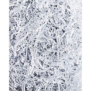 MagicWater Supply Soft & Thin Cut Crinkle Paper Shred Filler (1 LB) for Gift Wrapping & Basket Filling - White